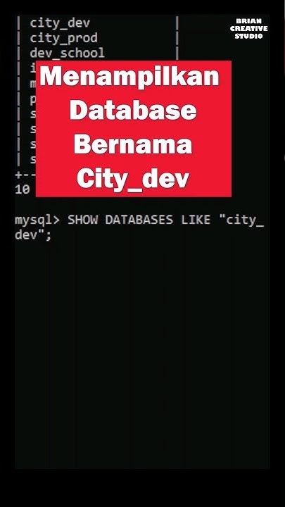 Filtering Dan Listing Database Dengan Pattern Match | MySQL | #shorts - YouTube