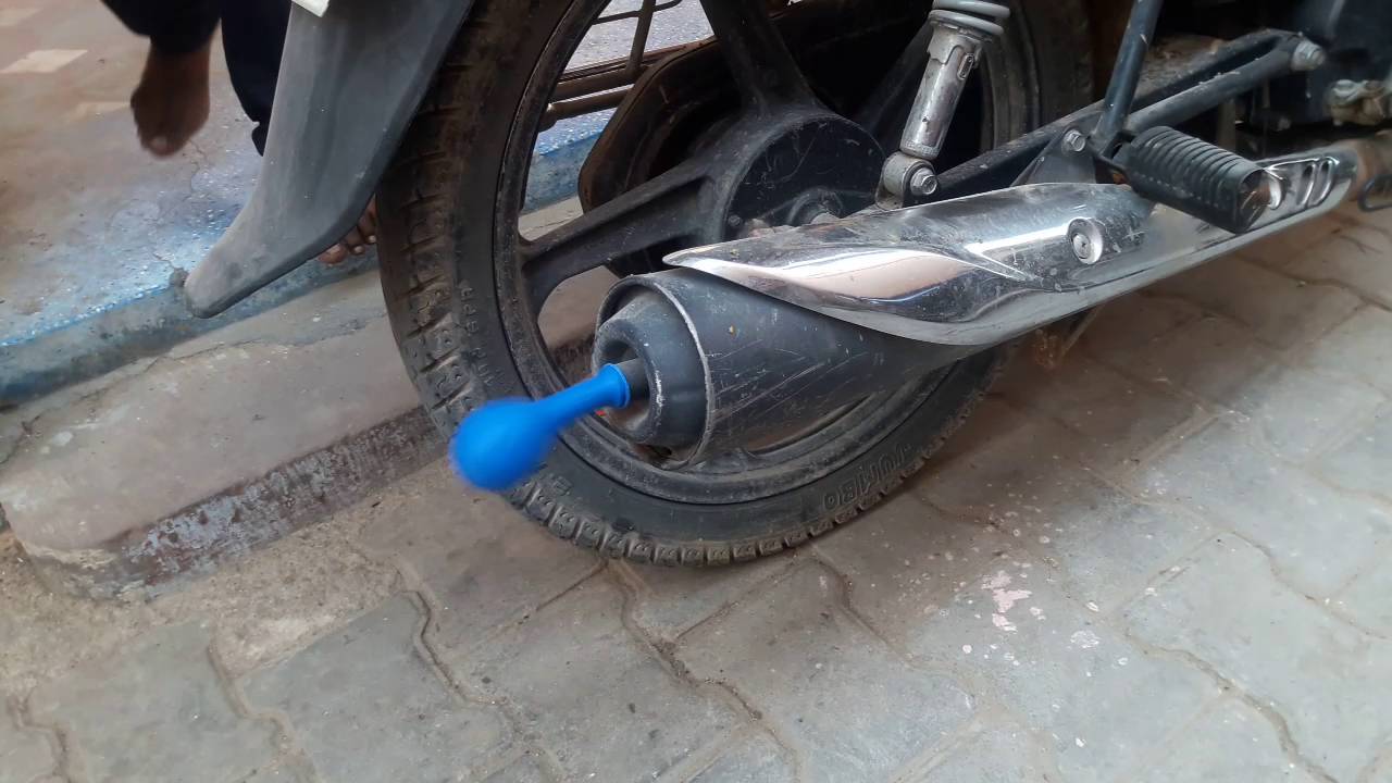 How swell ballon. How Inflated balloons with motorcycle - YouTube