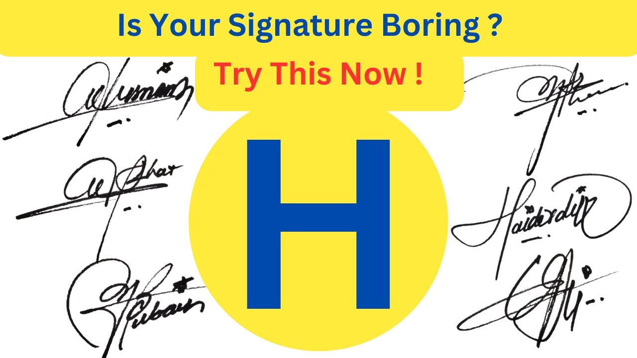Is Your Signature Boring? Try This NOW | Signature Design Secret ...