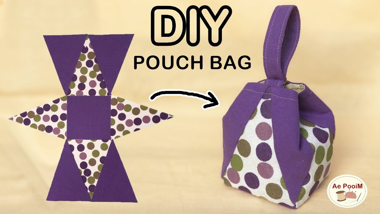 HOW TO MAKE POUCH BAG FROM TRIANGLE YouTube how-to-make-pouch-bag-from-triangle-youtube