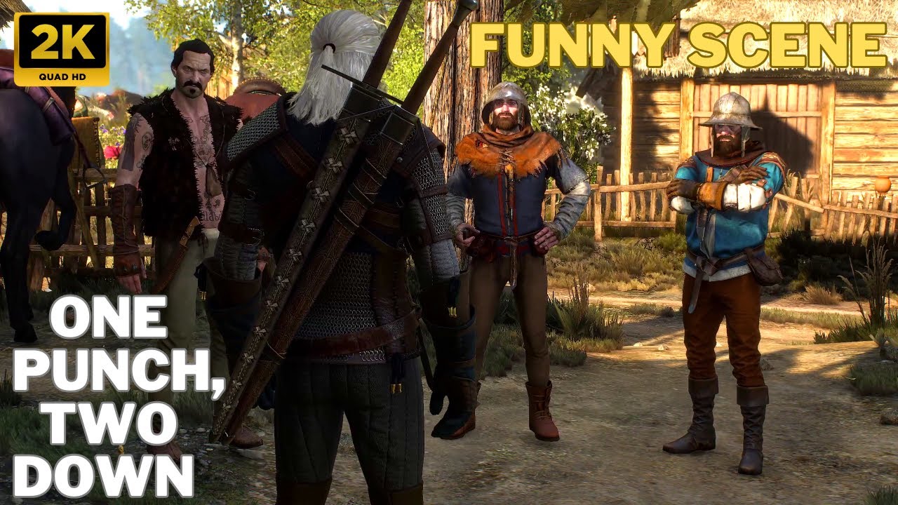 THE WITCHER 3: Wild Hunt - Three Against One, Man on Freak [2K 60FPS PC ...