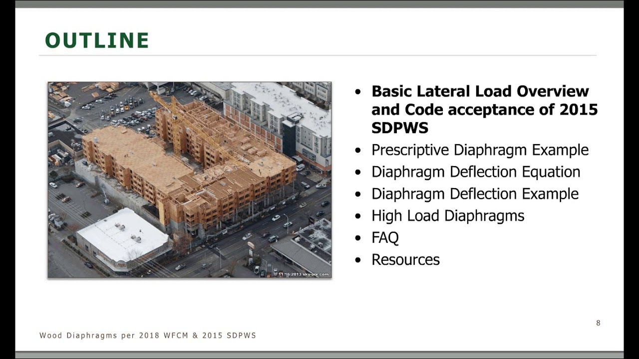 Wood Diaphragms per 2018 WFCM and 2015 SDPWS - YouTube