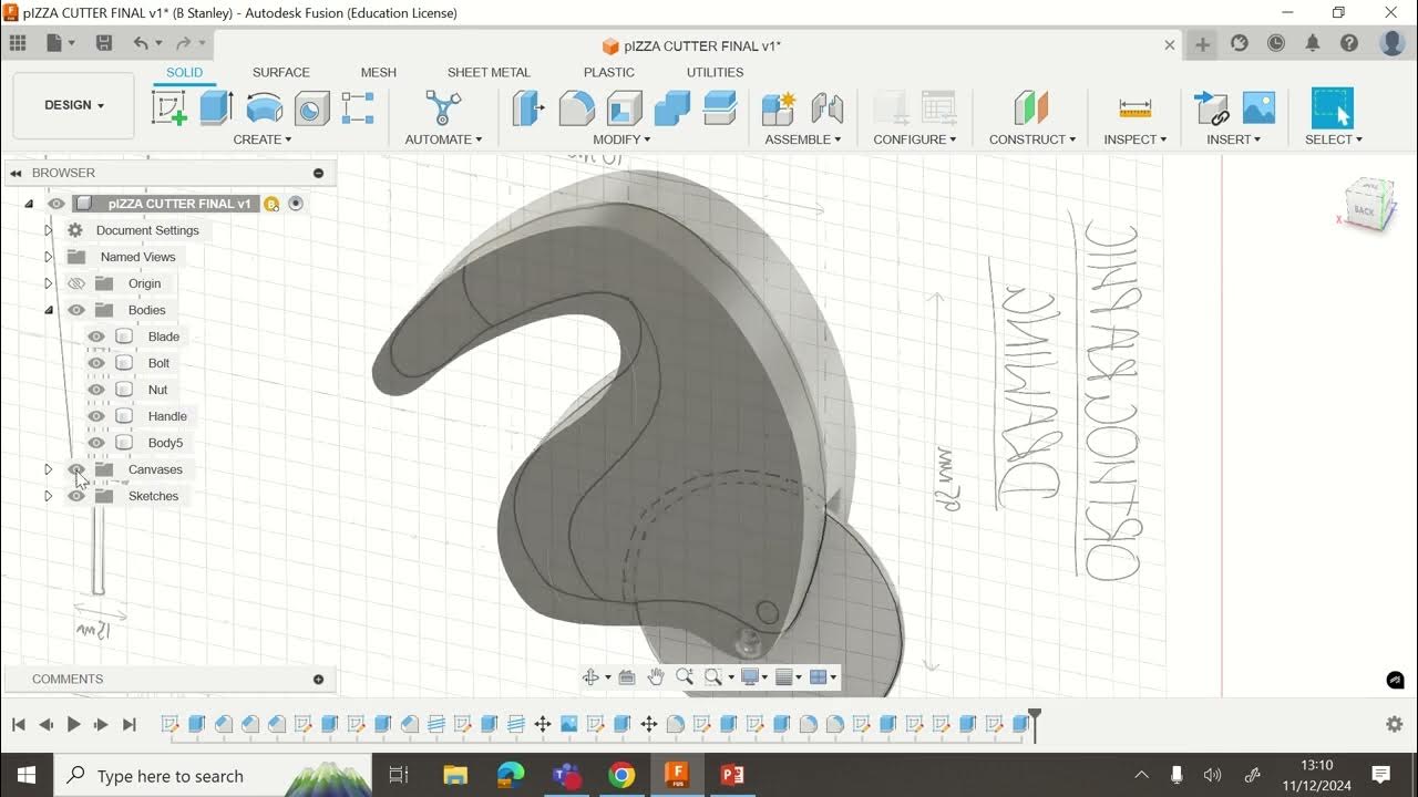 Pizza Cutter - Video 2 - Adding the render - YouTube