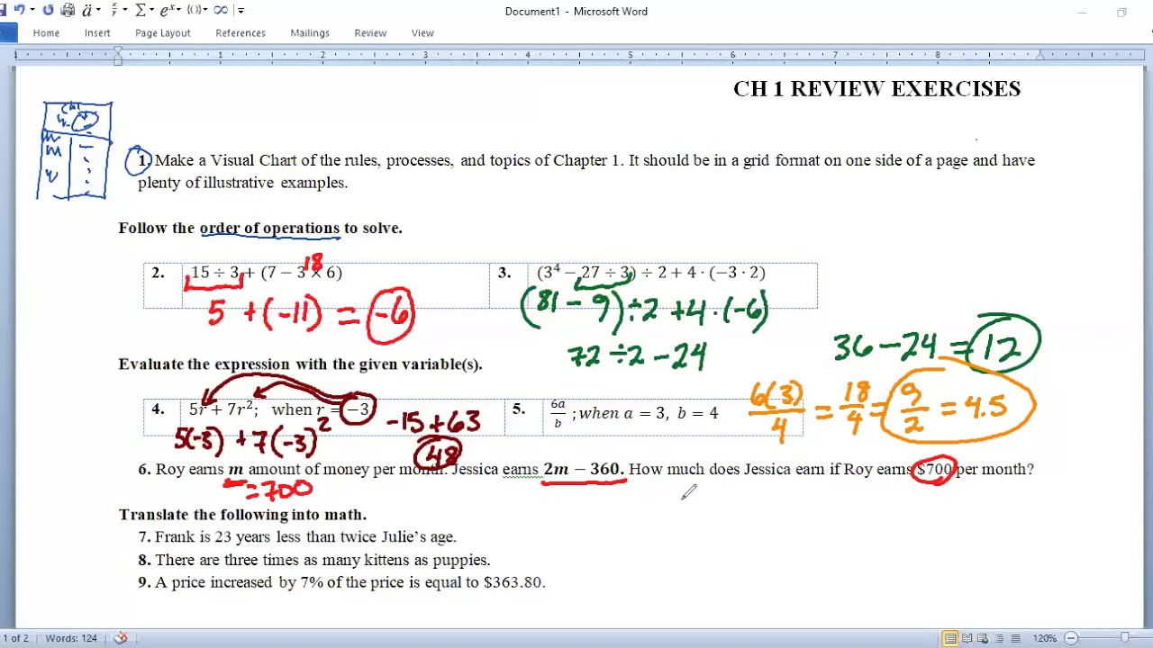 100B 1-Review Solutions 1-9 - YouTube