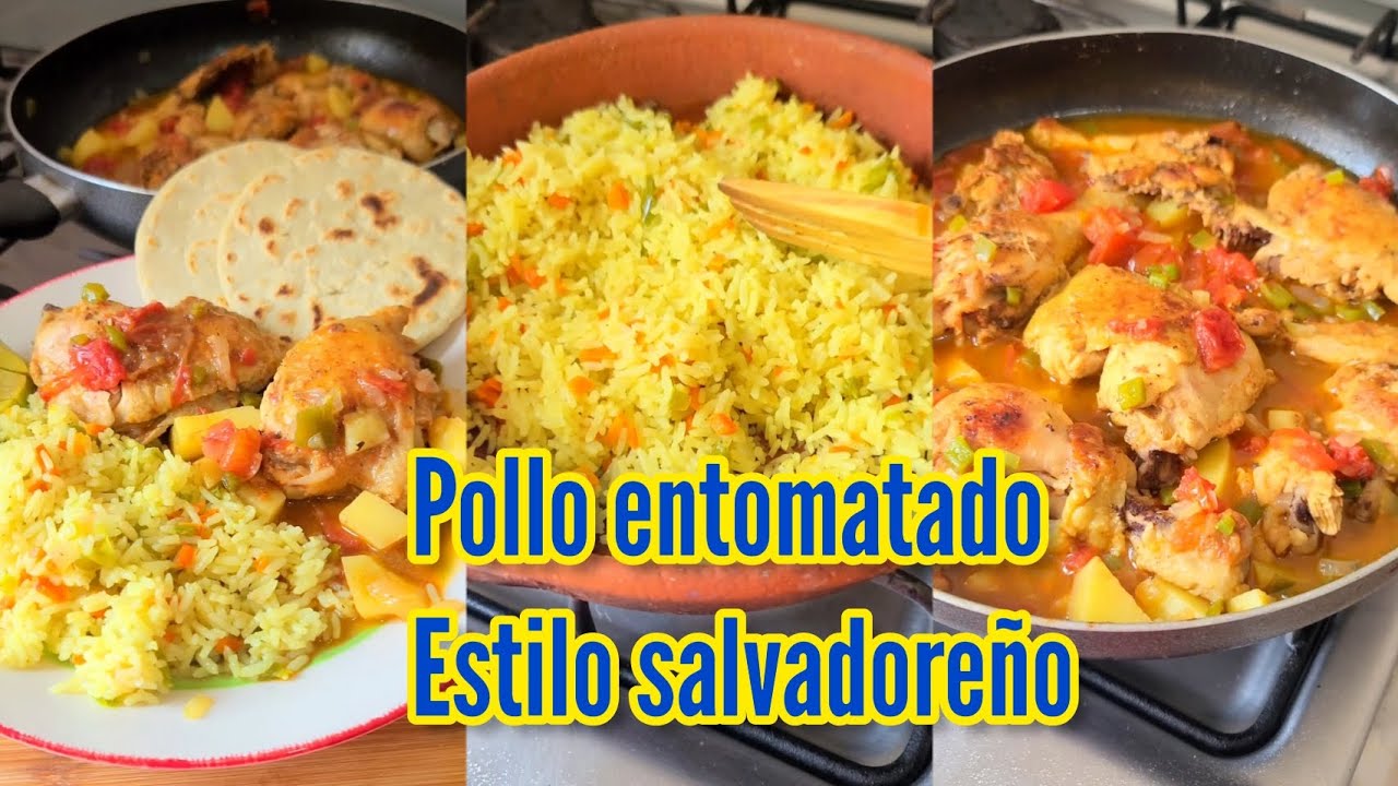 COMO PREPARAR POLLO ENTOMATADO SALVADOREÑO (POLLO GUISADO) (POLLO ...