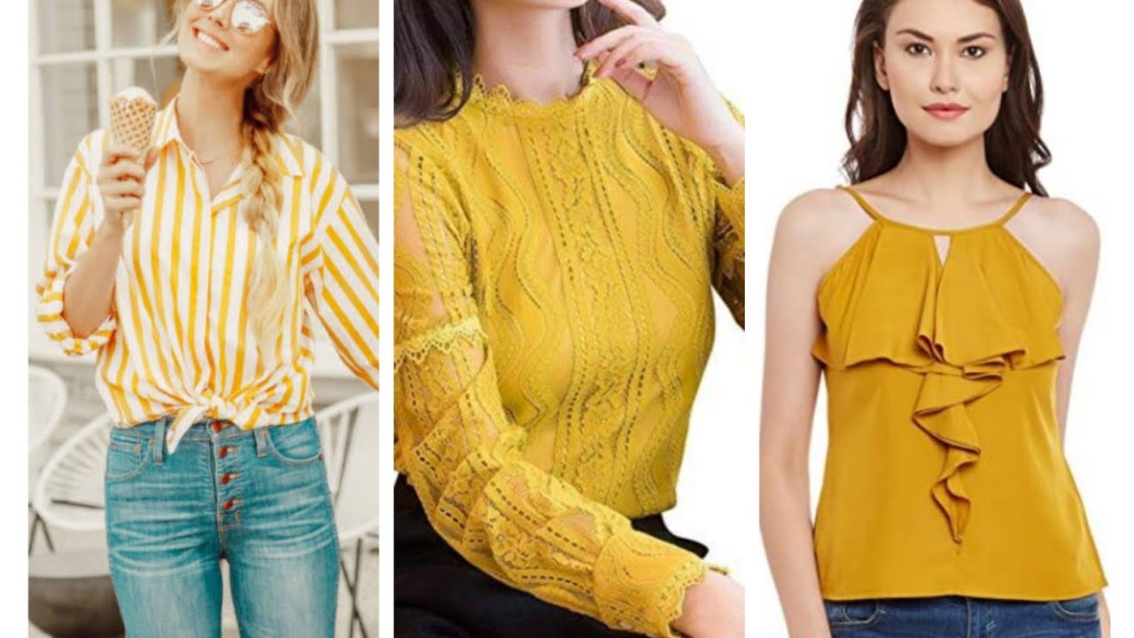 Beautiful Yellow Top Collection | Summer wear Design | Top Design - YouTube