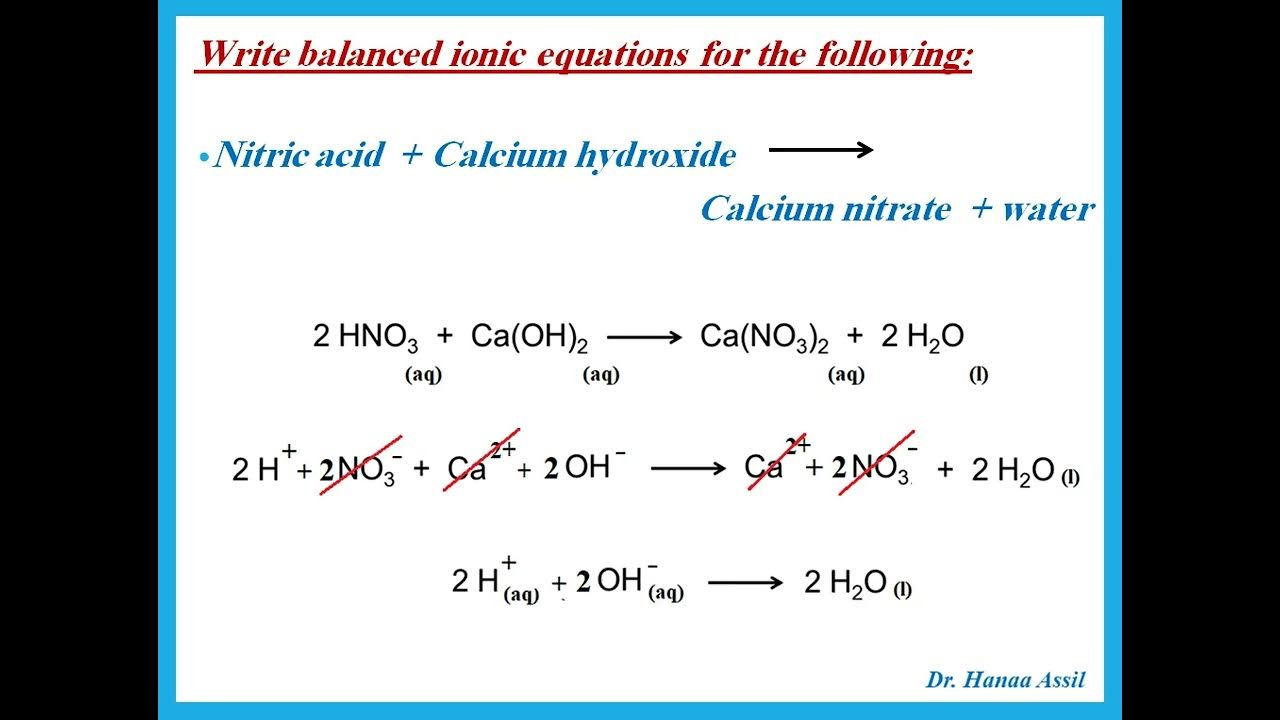 Balancing Ionic Equations Igcse Chemistry Dr Hanaa Assil Youtube