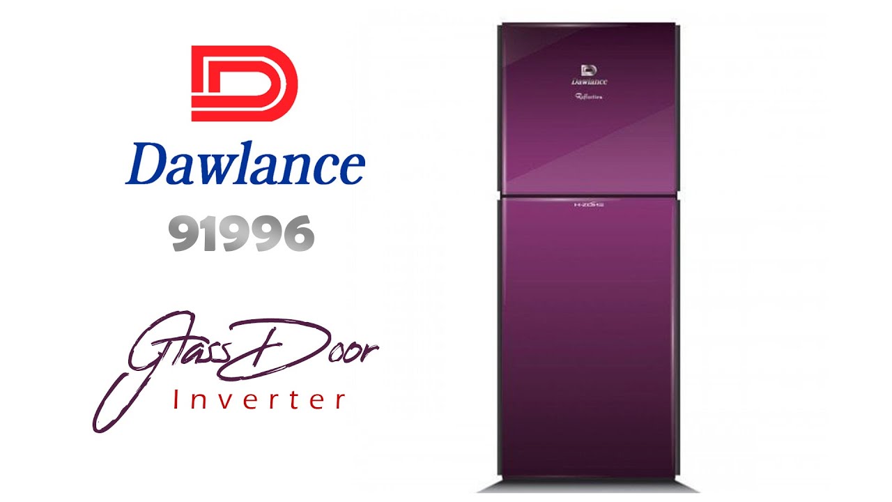 Dawlance 91996 GD fridge Burgundy refrigerator WB Glass Door Inverter ...
