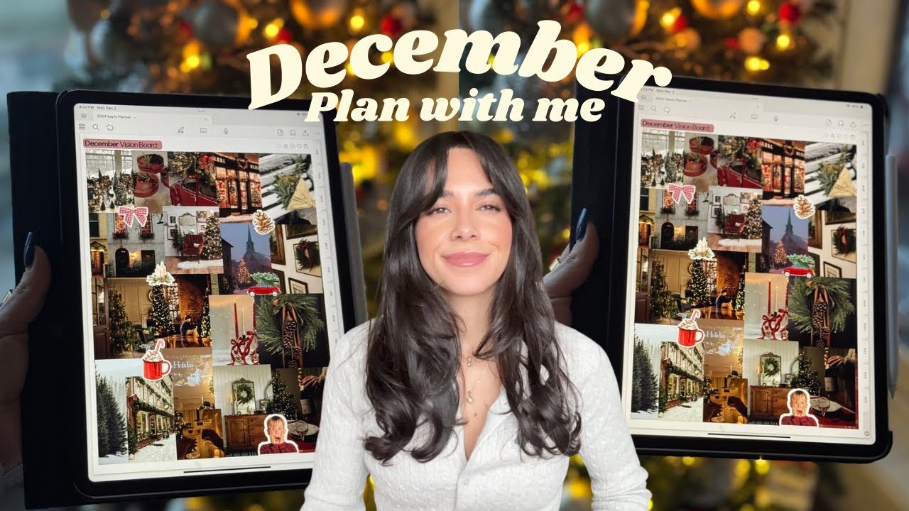 DIGITAL PLAN WITH ME 🎄 December vision board, good notes 6 on iPad, how ...