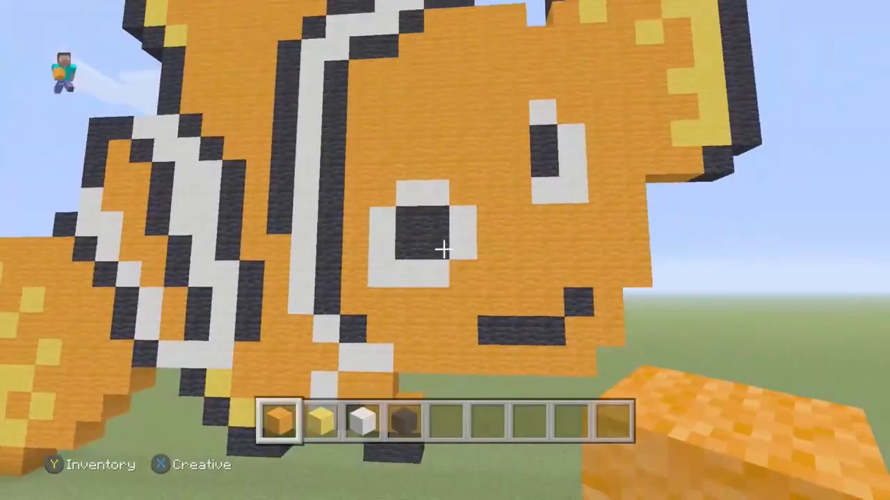 Nemo Minecraft Pixel Art - YouTube