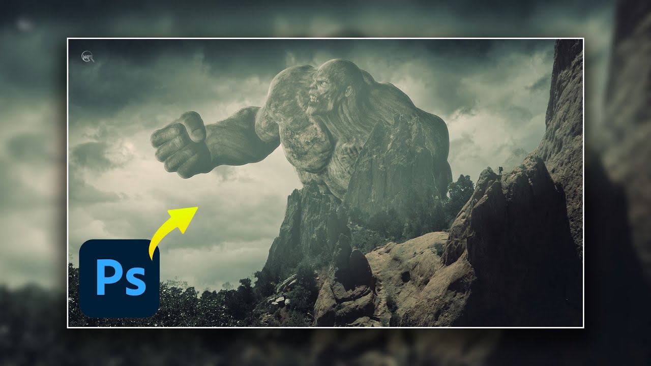Giant Monster _photoshop manpultion Speed Art - Photoshop - YouTube