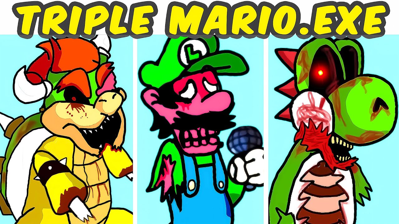 Friday Night Funkin' Vs Mario.exe Vs Triple Trouble Cover Vs Mario