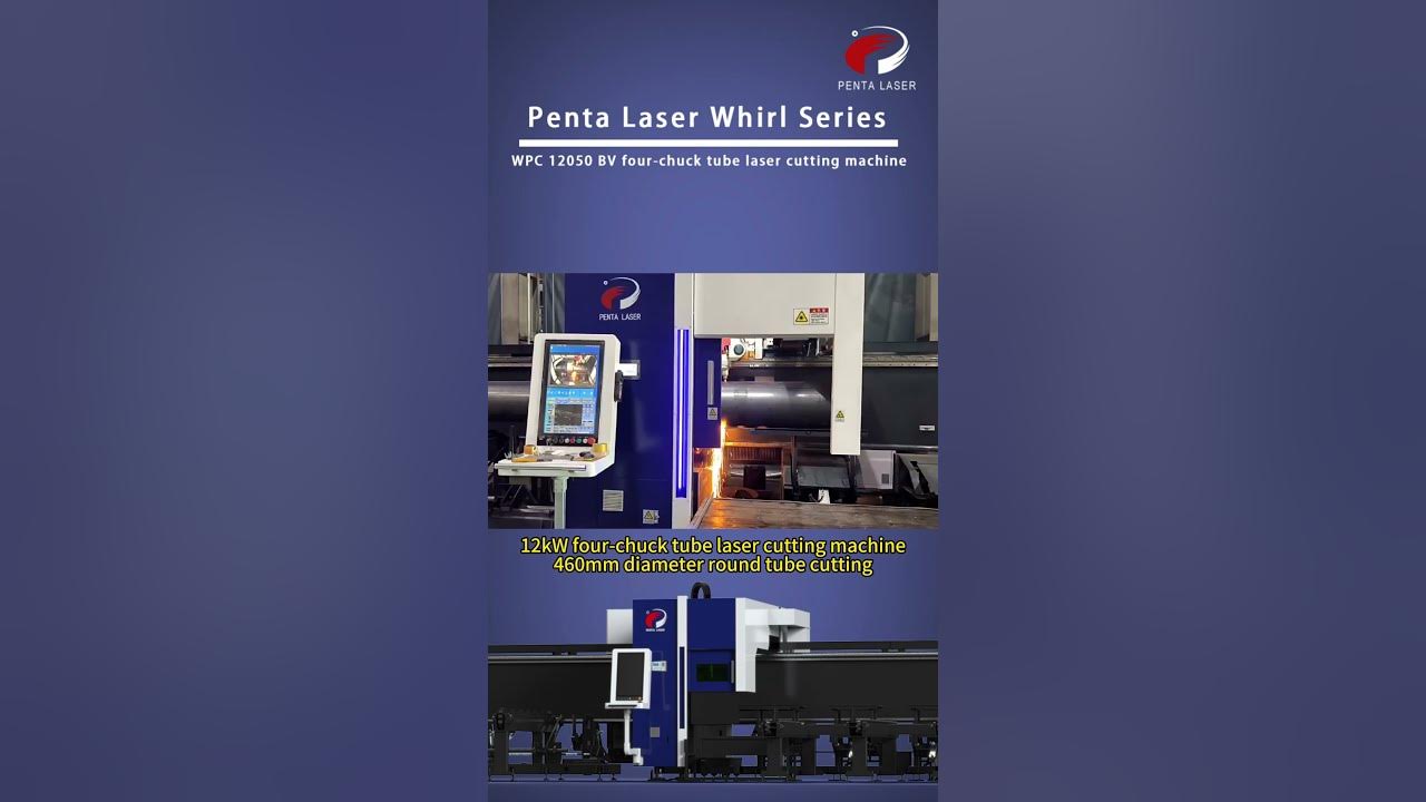 WPC 12050 four-chuck tube laser cutting machine - YouTube