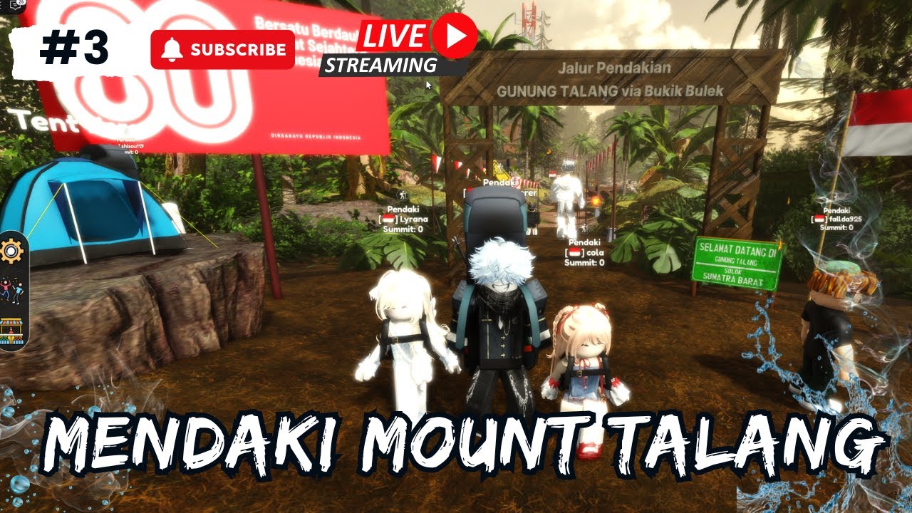 Mendaki Gunung Talang bersama Keluarga - Roblox pc game E3 - YouTube