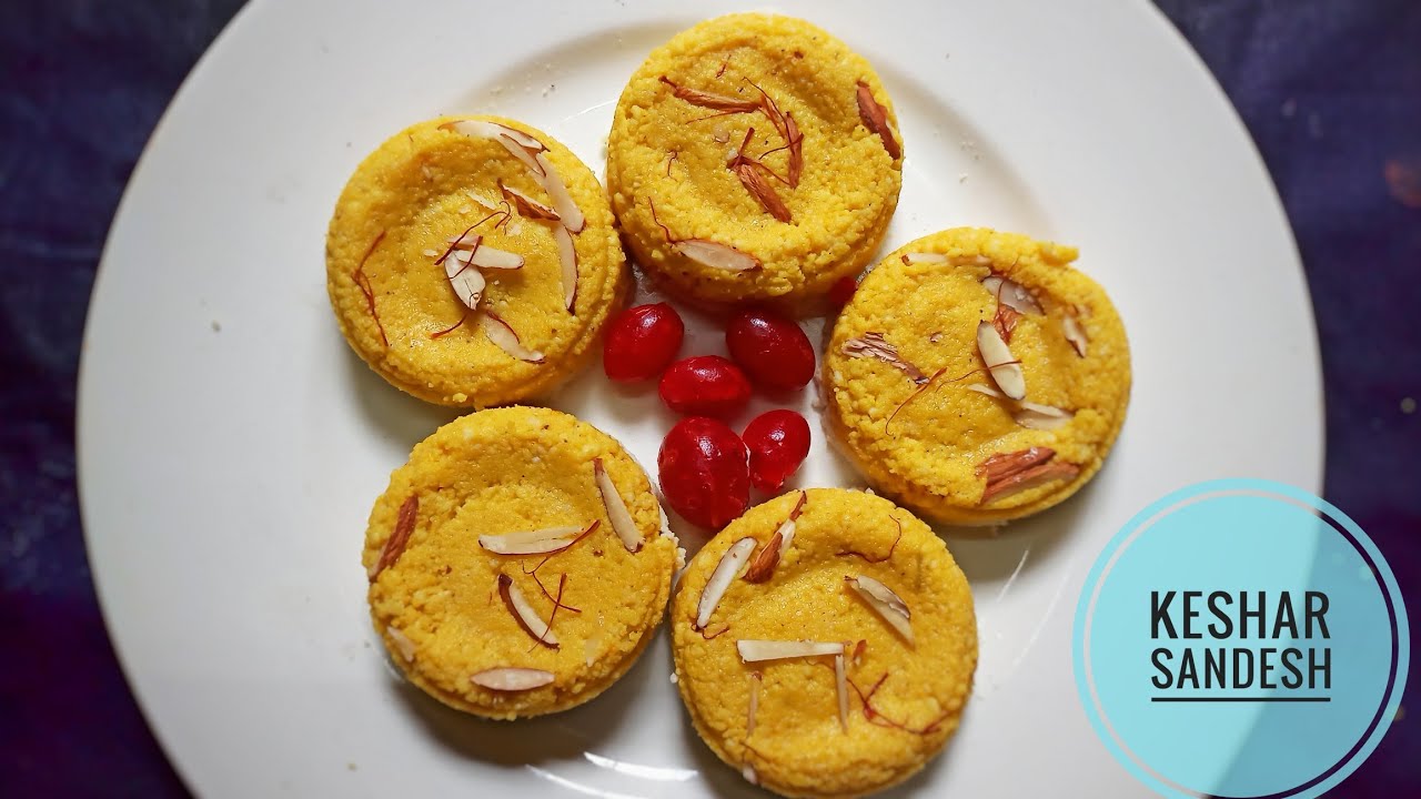 Keshar Sandesh l Easy Kalakand Recipe l How To Make Sandesh l Two-In ...