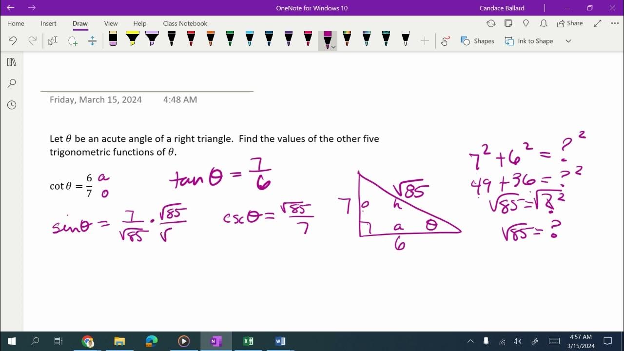 A2T Find the other 5 values of a trig function - YouTube