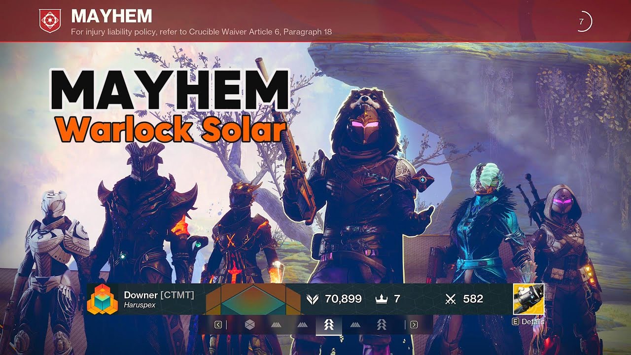Destiny 2 Mayhem Warlock solar! - YouTube