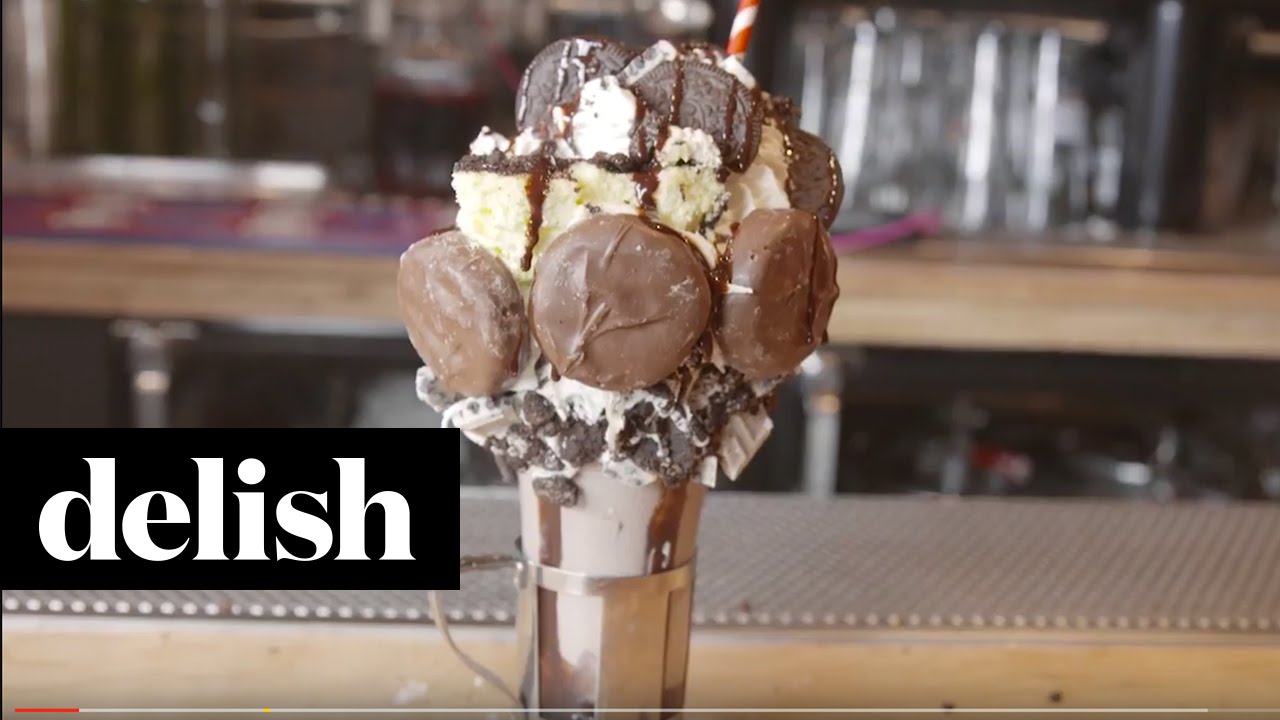 How To Make Black Tap Oreo Cheesecake Milkshake | Delish - YouTube