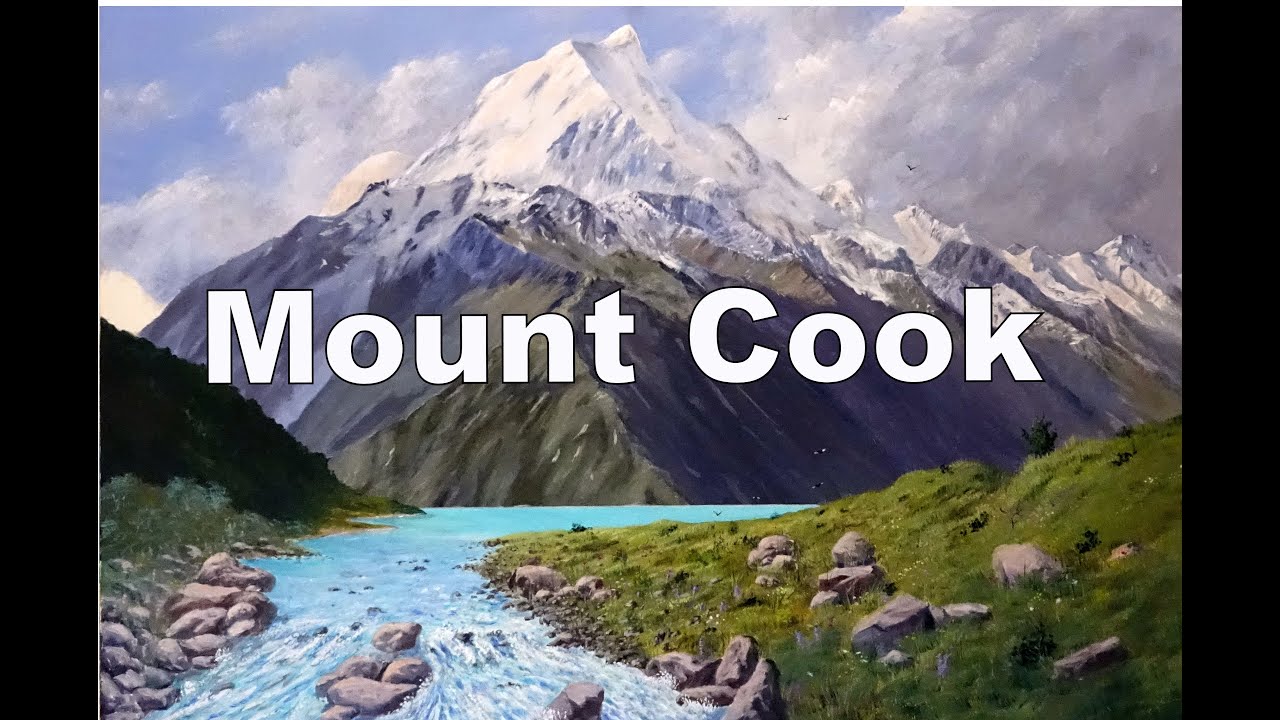 Part 2 - How to paint Mount Cook in Acrylic - YouTube