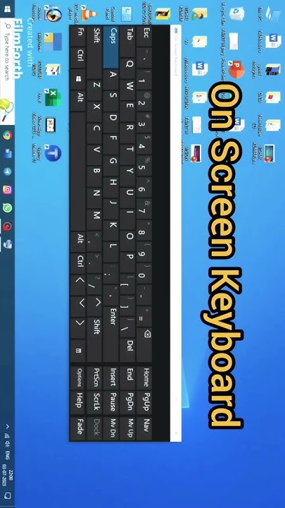On Screen Keyboard kaise laye using shortcut key #computer #words #excel #print #windows #tricks ...