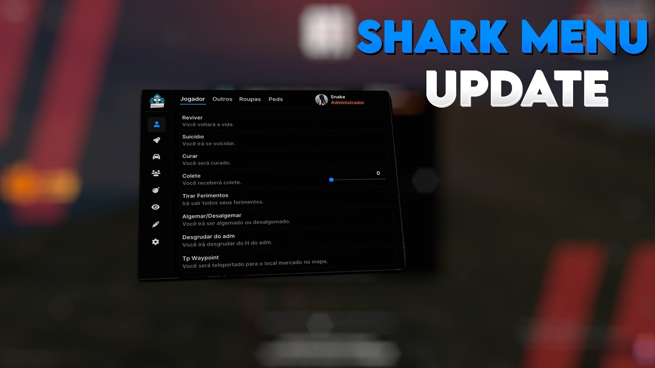 MOD MENU PUXANDO 4RMAS CARROS DINHEIRO ( SHARK MENU V3 ) - YouTube