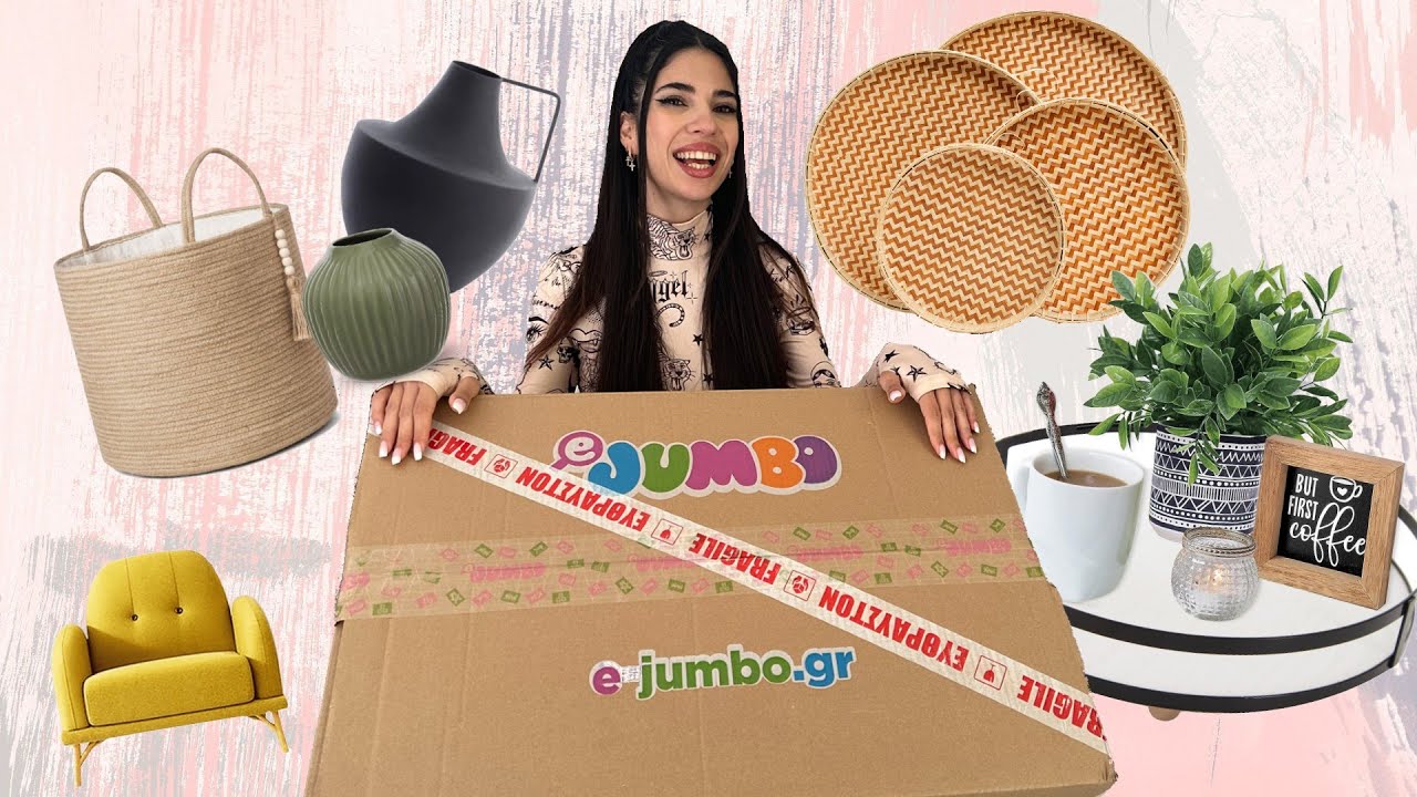 JUMBO HOME DECOR HAUL - δελεαρ ζαζα - YouTube