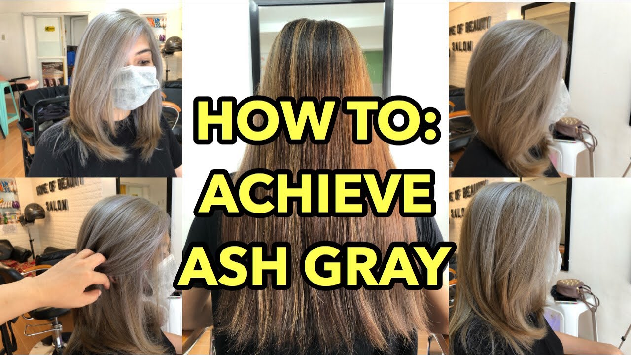 HOW TO ACHIEVE ASH GRAY COLOR WITH LAYER HAIRCUT (tutorial) | Meryolyn ...