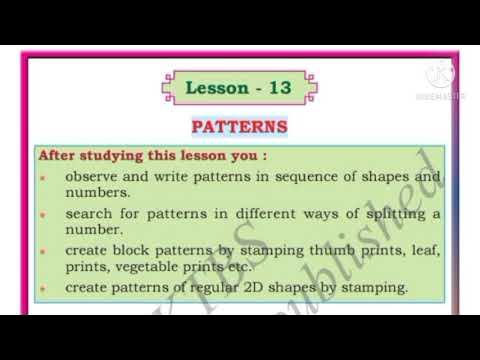 Patterns Class 2 Maths (part 1) lesson explanation with textbook ...