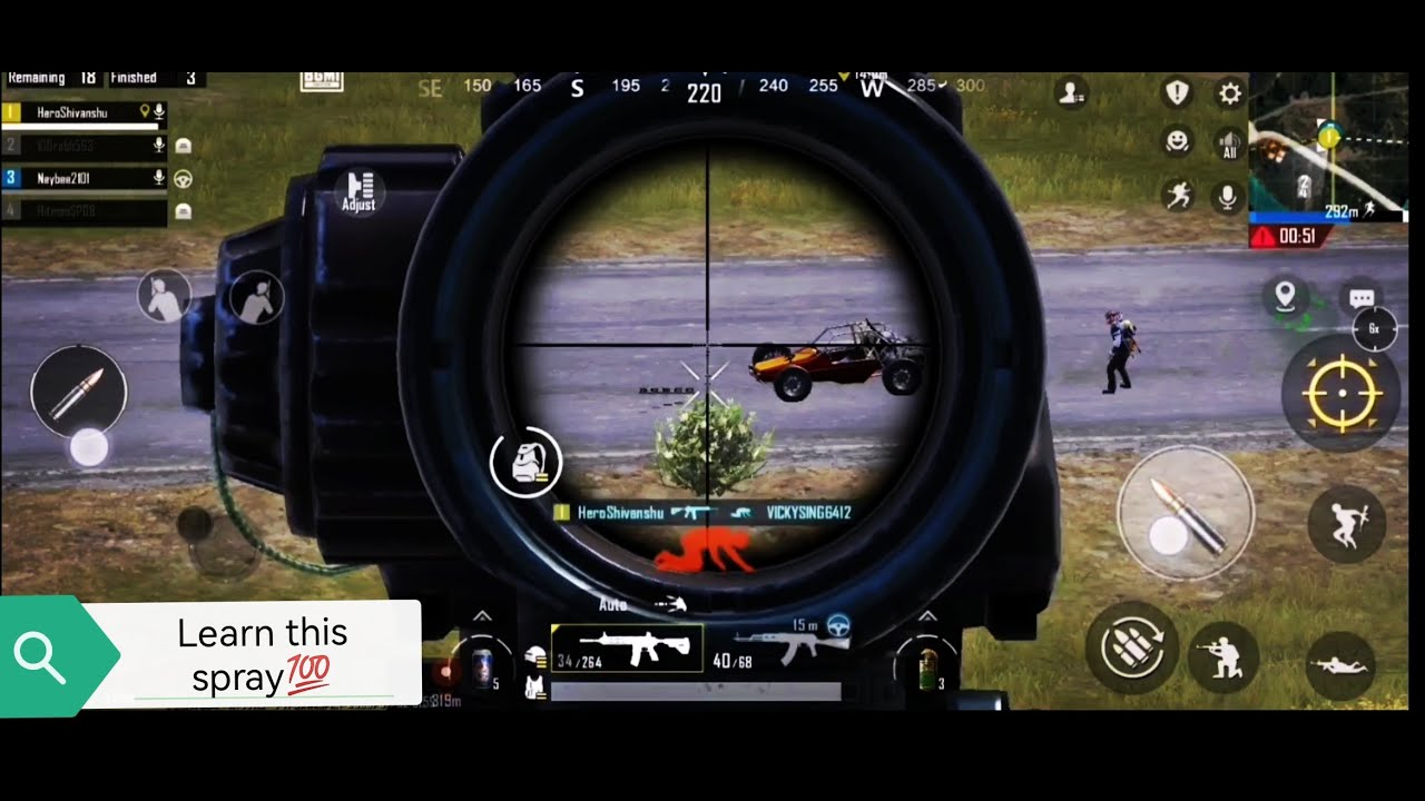 How to trace buggy | how to make your spray accurate | bgmi gameplay ...