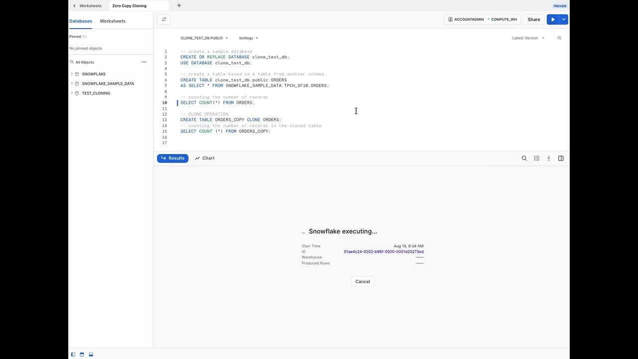 Zero Copy Cloning - YouTube