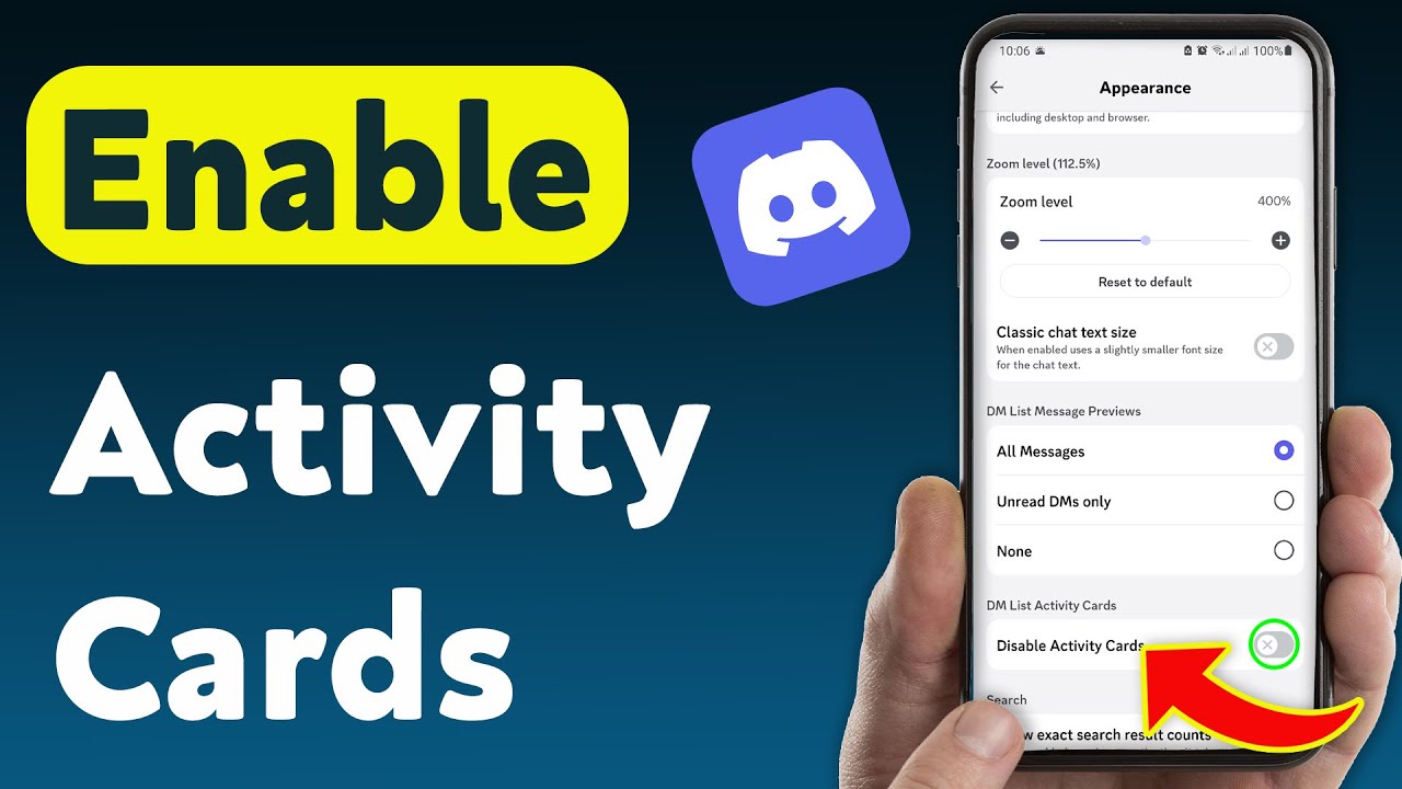 How to Enable Activity Cards on Discord Mobile (Updated) - YouTube