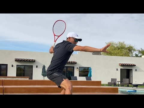 Footwork shadows with coach Dabul / ATP tennis training / Corona virus ...