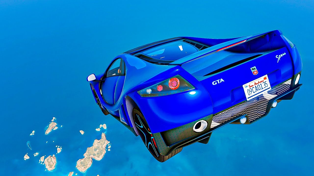 GTA 5 Crash Testing Cliff Drops Crashes Real Car Mods Ep.56 - YouTube