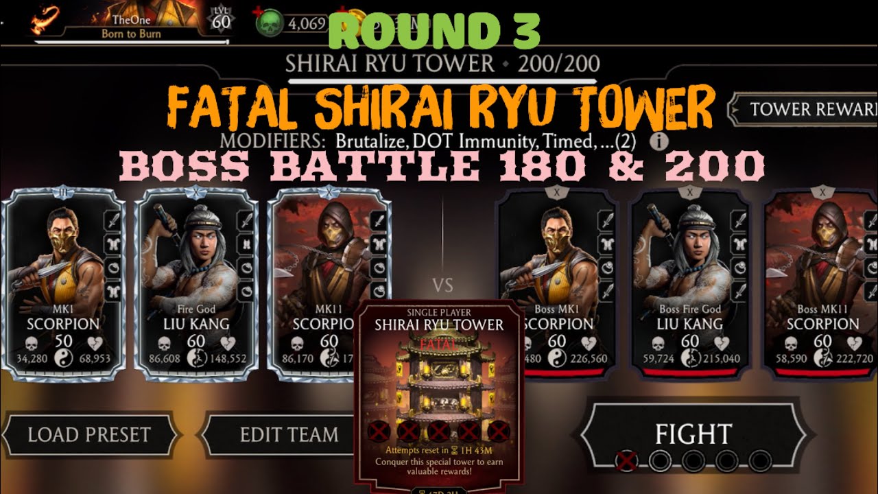 Round 3| Fatal Shirai Ryu Boss Battle 180 & 200+Rewards| Melting Battle ...