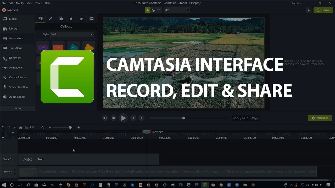 Camtasia Tutorial - Interface, Record, Edit and Share - YouTube