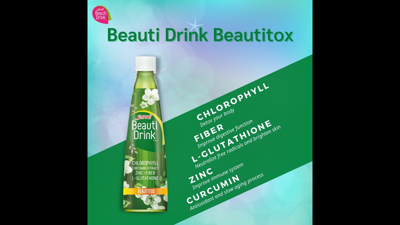 SAPPE BEAUTI DRINK BEAUTITOX CHLOROPHYLL - YouTube