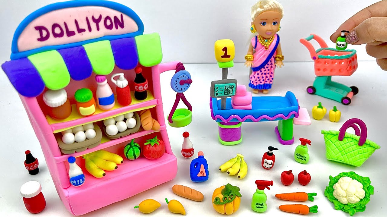 40 EASY DIY MINIATURE FOOD, DRINKS, Miniature Groceries Shop & Shopping ...
