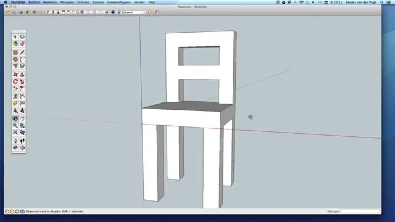 2 sketchup stoel - YouTube