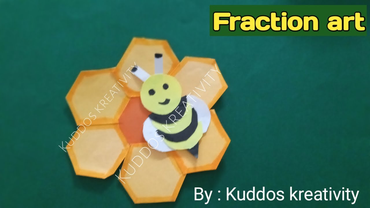 Fraction Art How To Make Fractions Bee With Beehive fraction Insect fraction-art-how-to-make-fractions-bee-with-beehive-fraction-insect