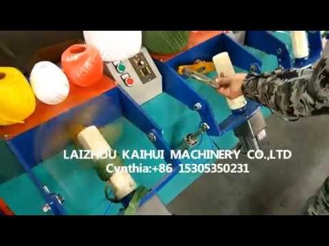 4 heads rope ball winding machine - YouTube