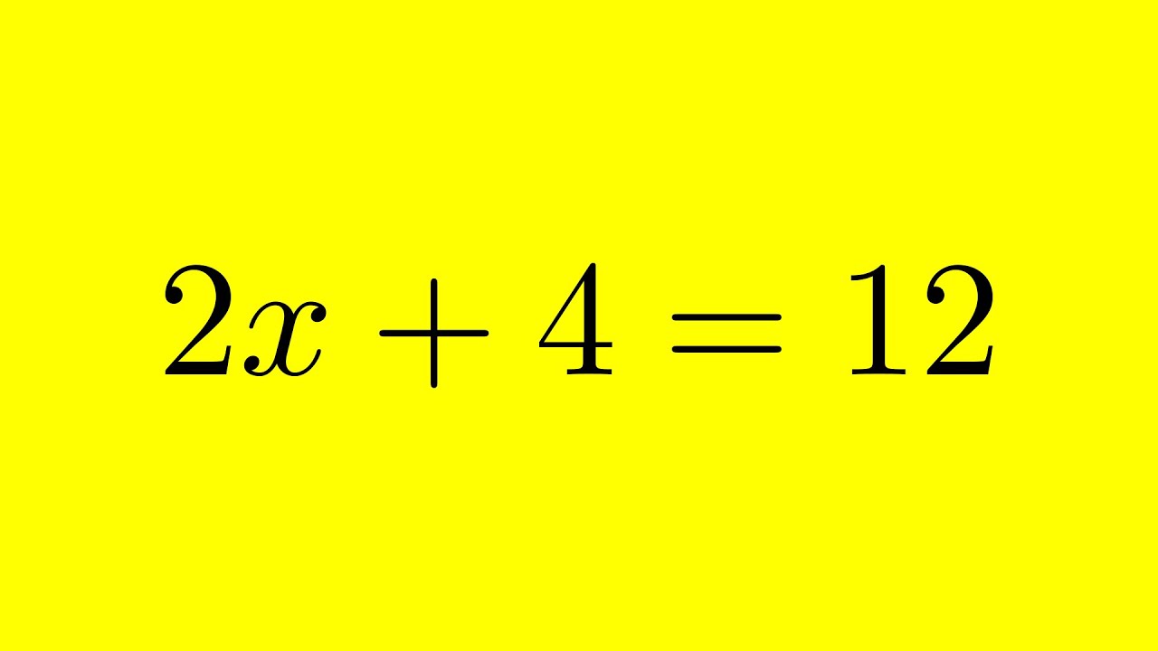 How To Solve 2x 4 12 Algebraic Equation In One Variable YouTube