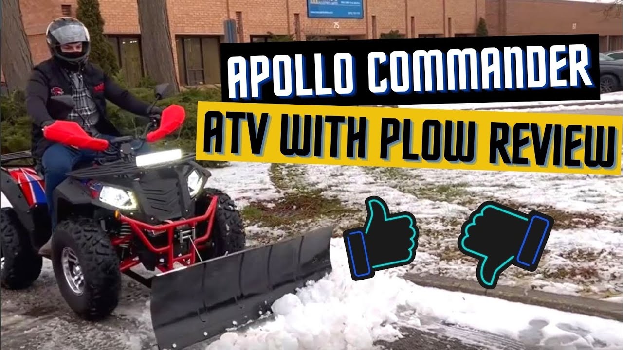 Apollo Commander ATV with Snowplow Review - YouTube