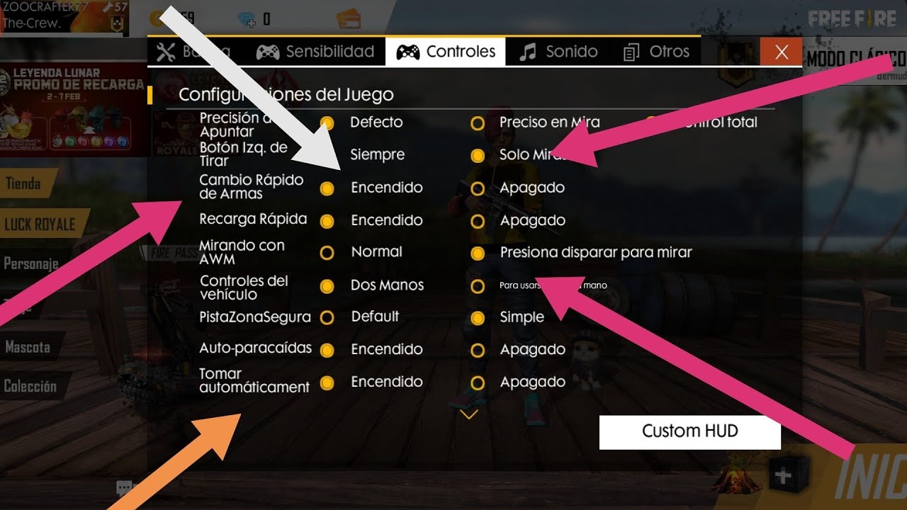 Las mejor configuración de controles en free fire - YouTube
