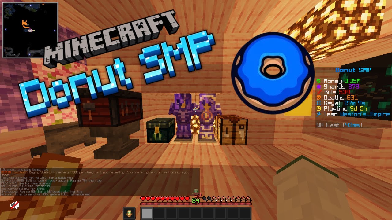Making my full netherite set on donut SMP! - YouTube