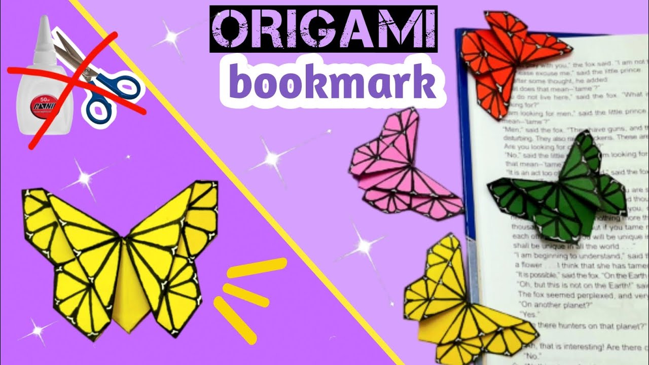 Making butterfly origami in 3 minutes🦋 |whithout glue & scissor ️ - YouTube