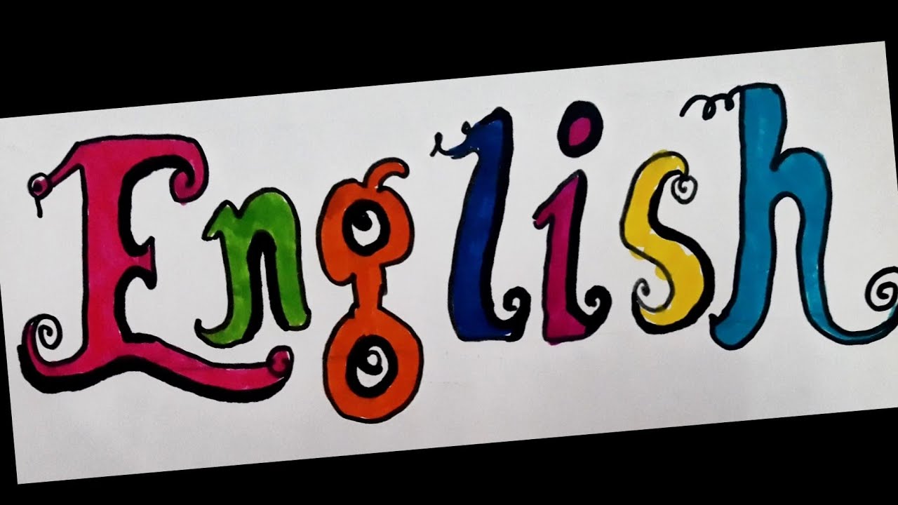 English project heading design | english file cover page design ...