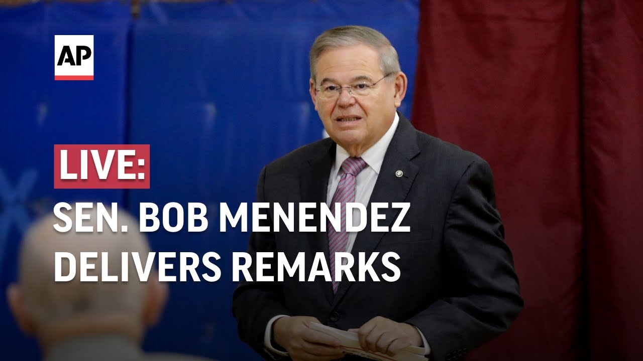 LIVE | Senator Bob Menendez delivers remarks following indictment - YouTube