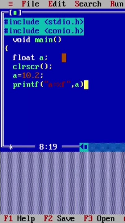 How To Declare Float Variable And Display On Screen #clanguage #programming #coding - YouTube