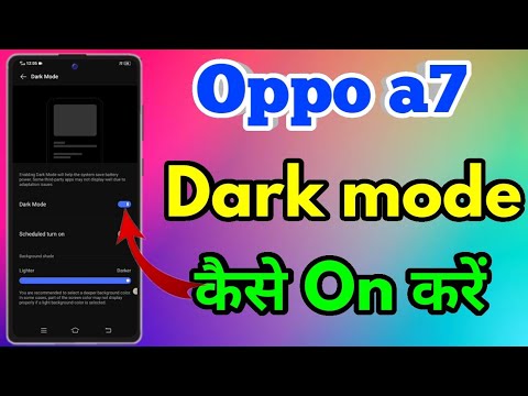 How To On Dark Mode in Oppo a7 | Oppo a7 Me Dark Mode Setting Kaise ...