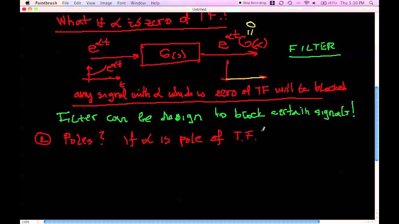 CHE 448 Zeros and Poles of TF - Filter design - YouTube